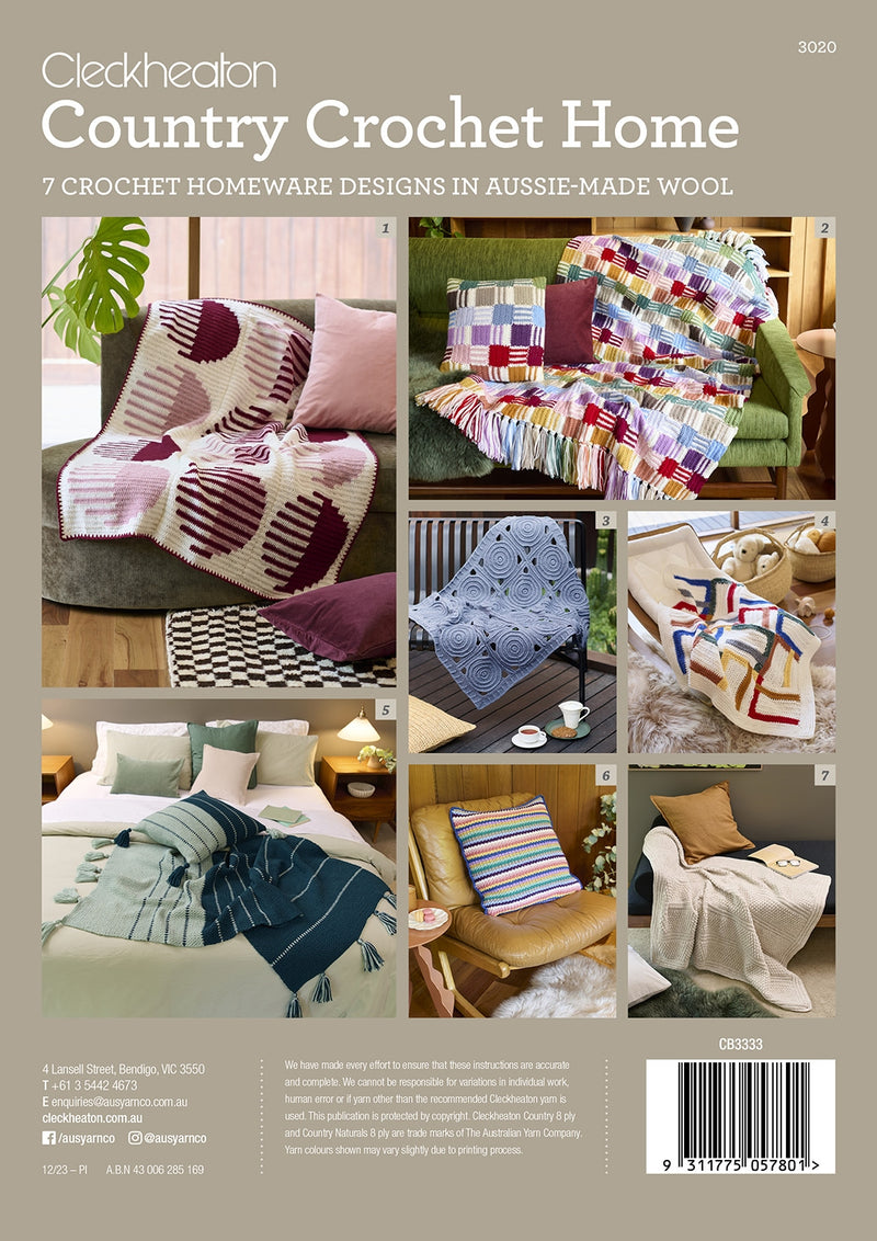 Cleckheaton: Country Crochet Home Pattern Booklet 3020