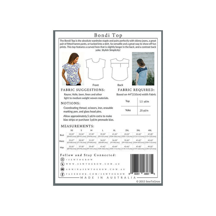 Sew to Grow Pattern: The Bondi Top